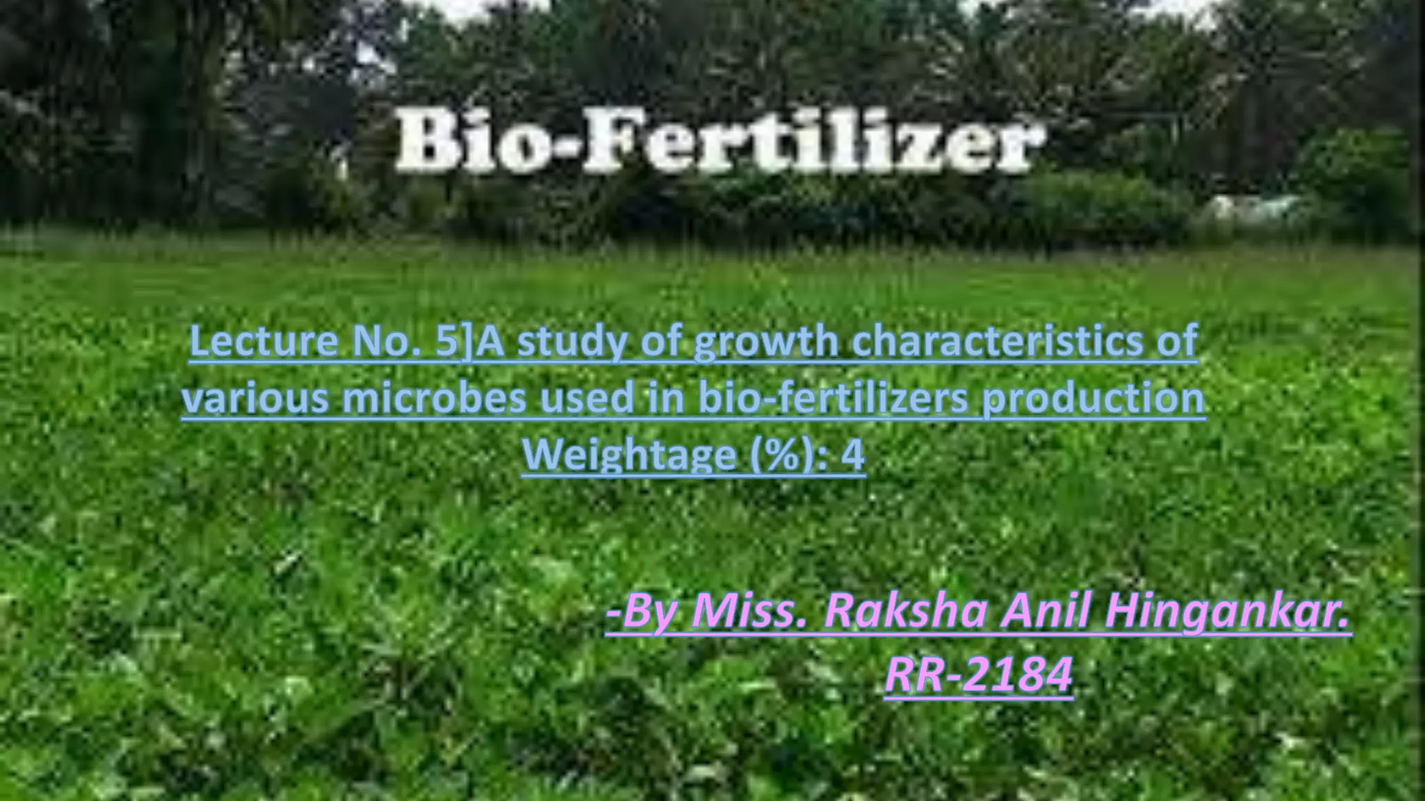 Biofertilizers | PPTX