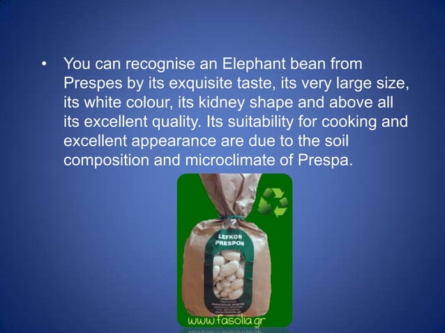 Elephant beans of Prespes | PPTX