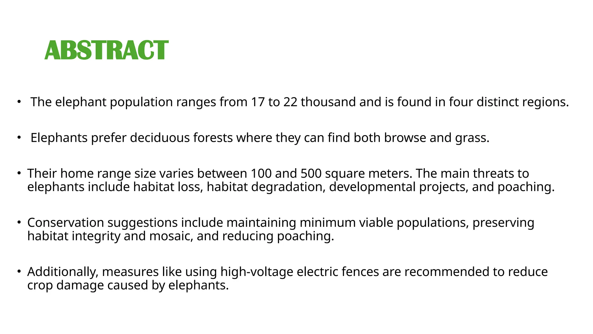 elephant population in india - strategies for conservation.pptx