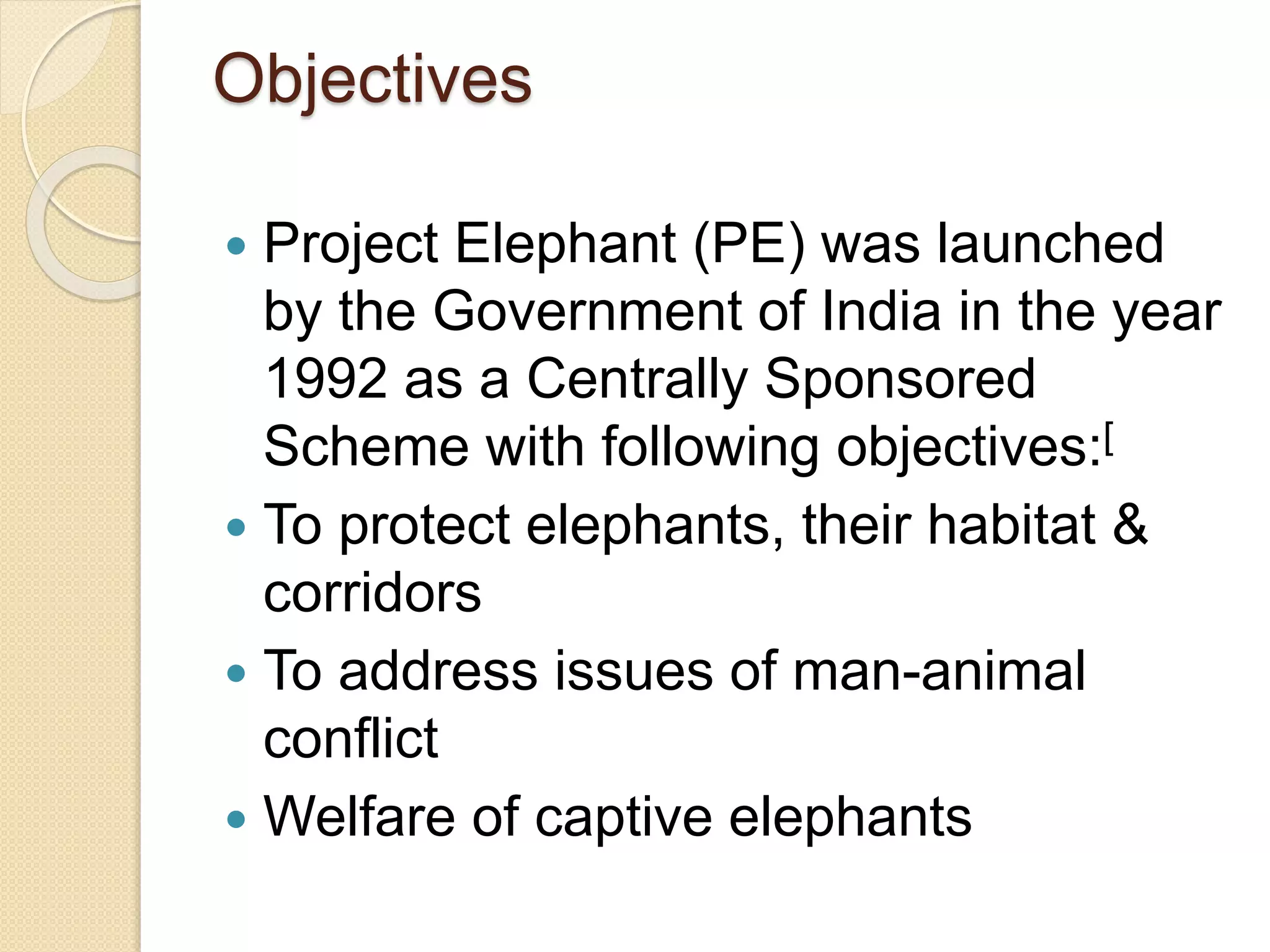 Elephant project sites | PPTX