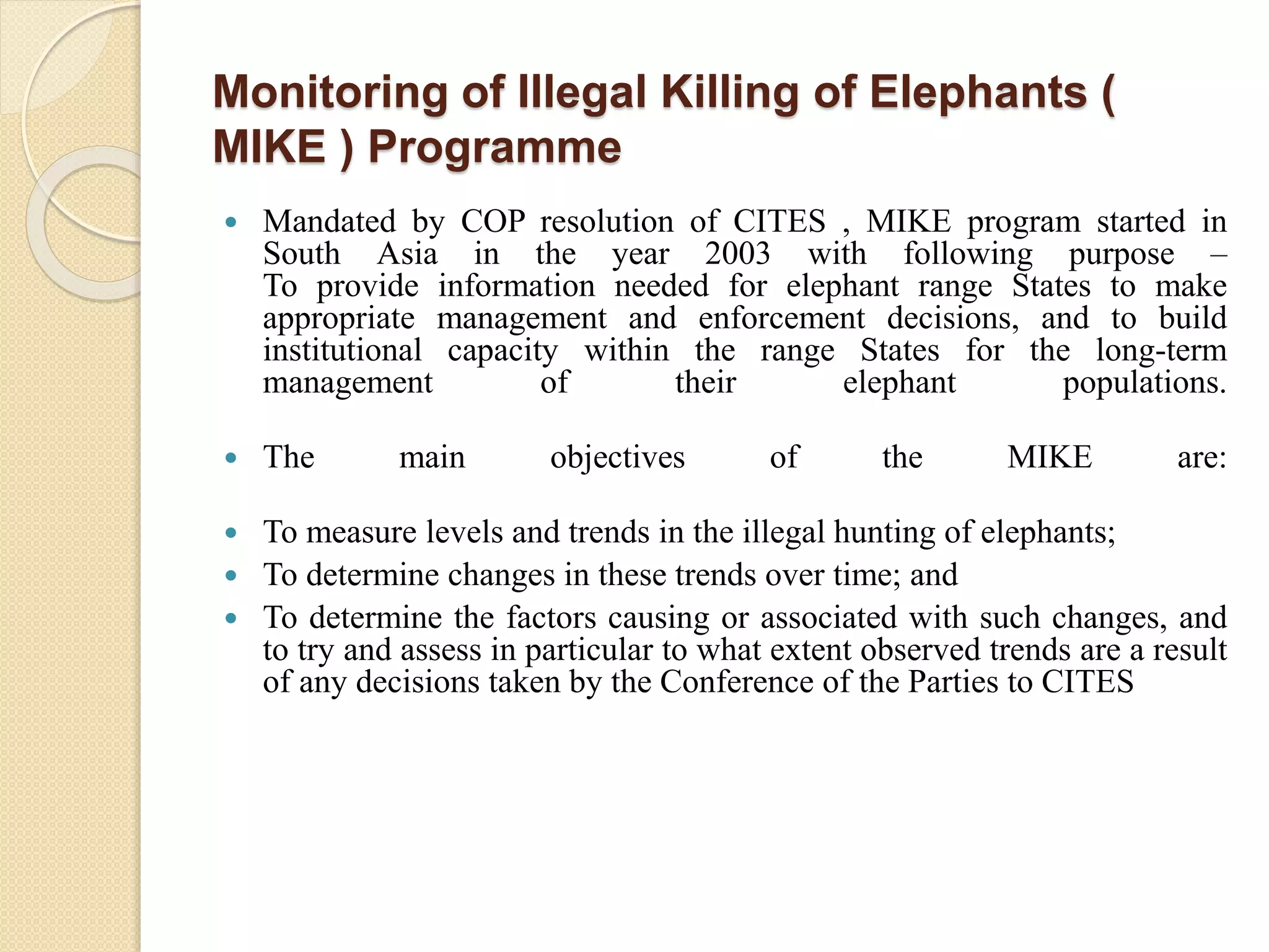 Elephant project sites | PPTX