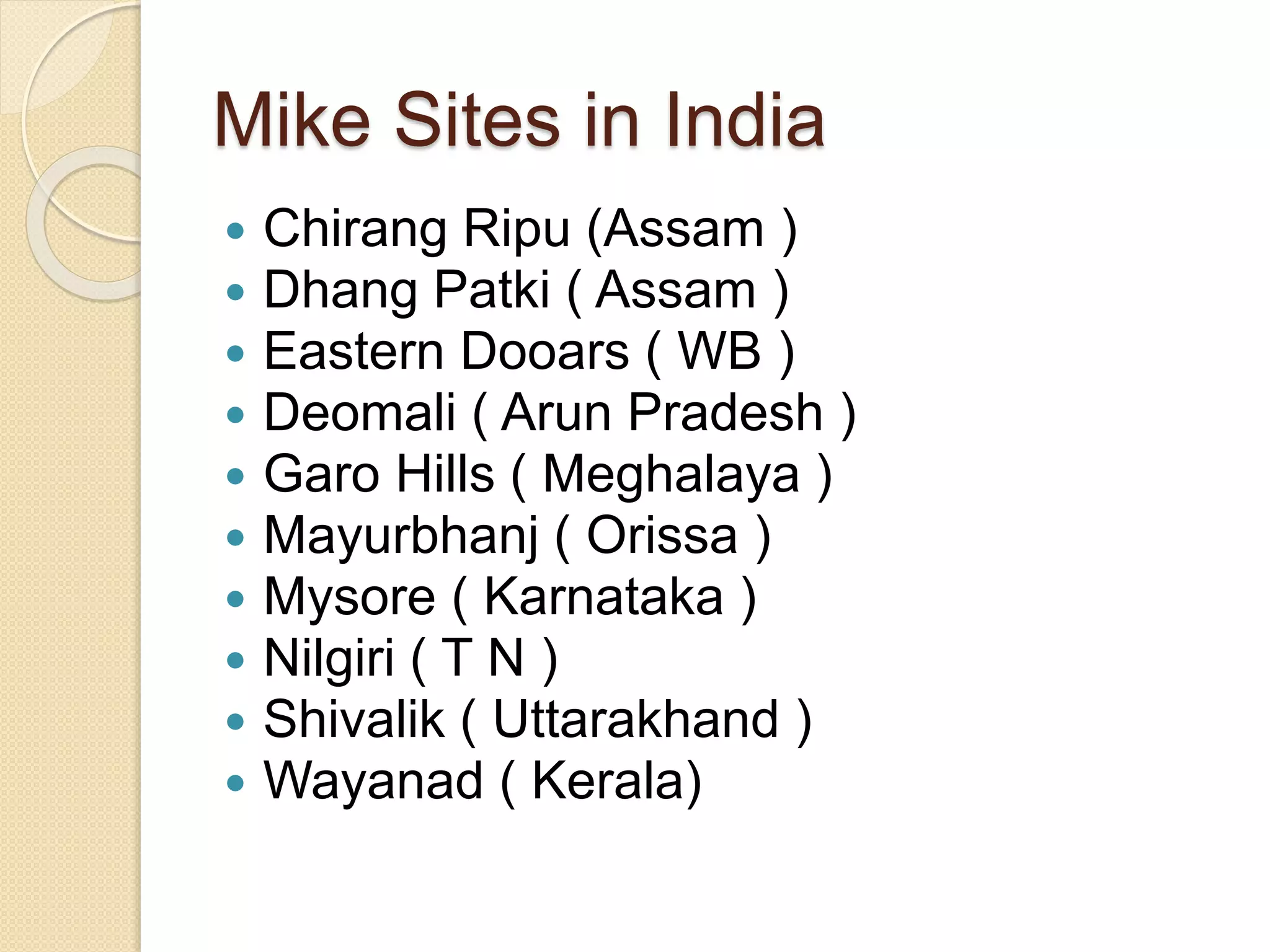 Elephant project sites | PPTX