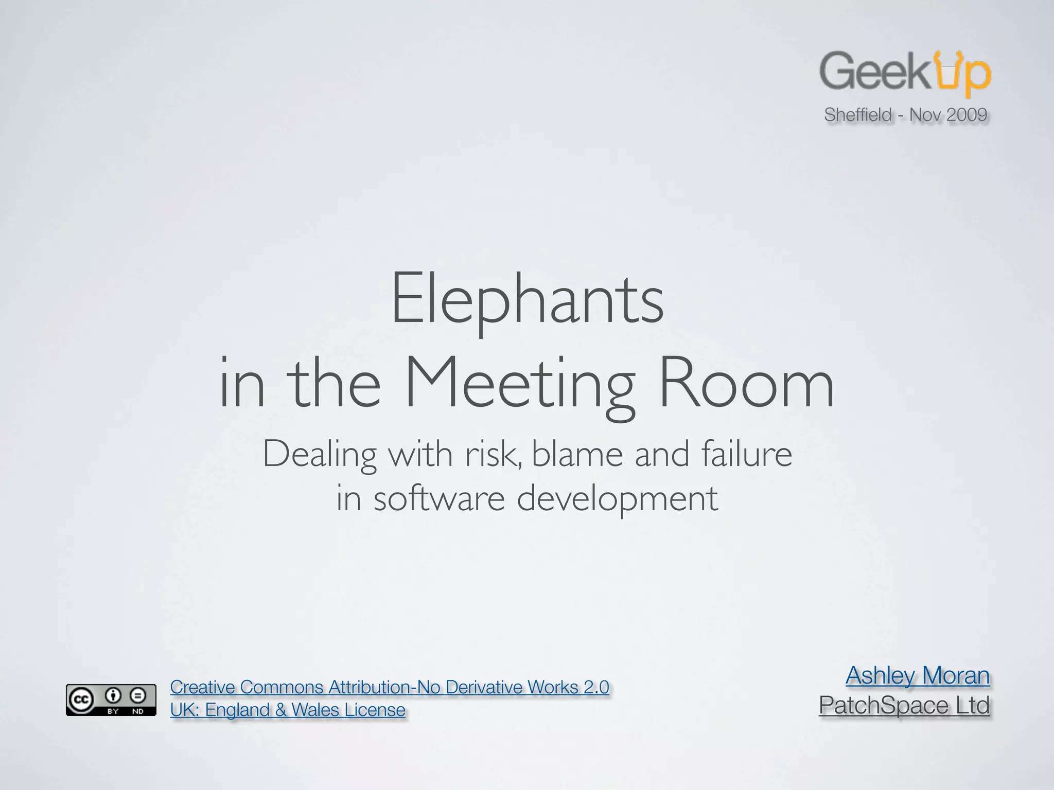 Elephants In The Meeting Room | PPT