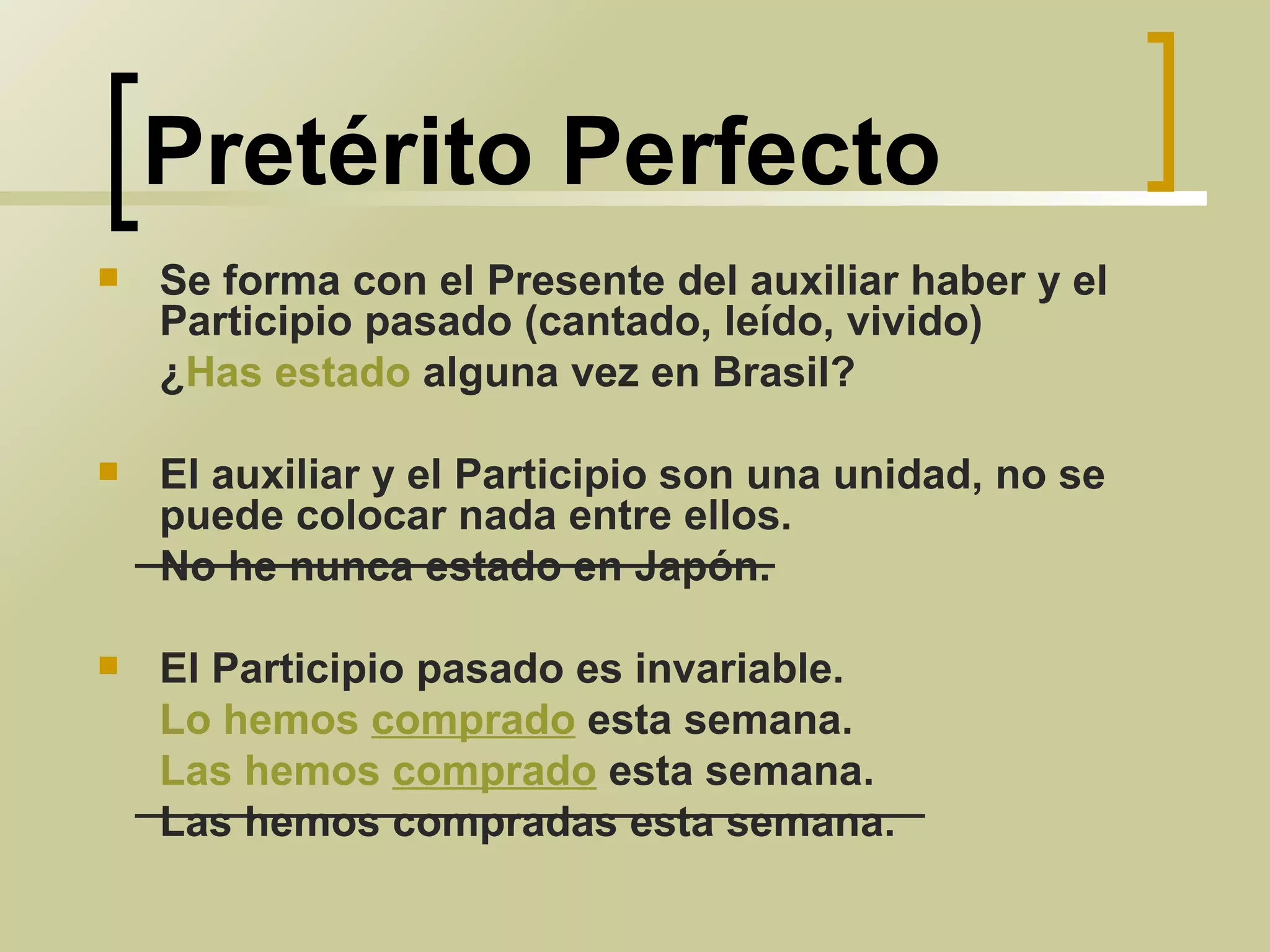 ELE Pretérito Perfecto | PPT