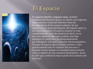 El espacio | PPTX