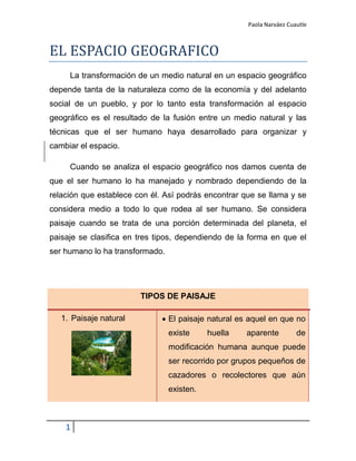 El espacio geografico1 | PDF