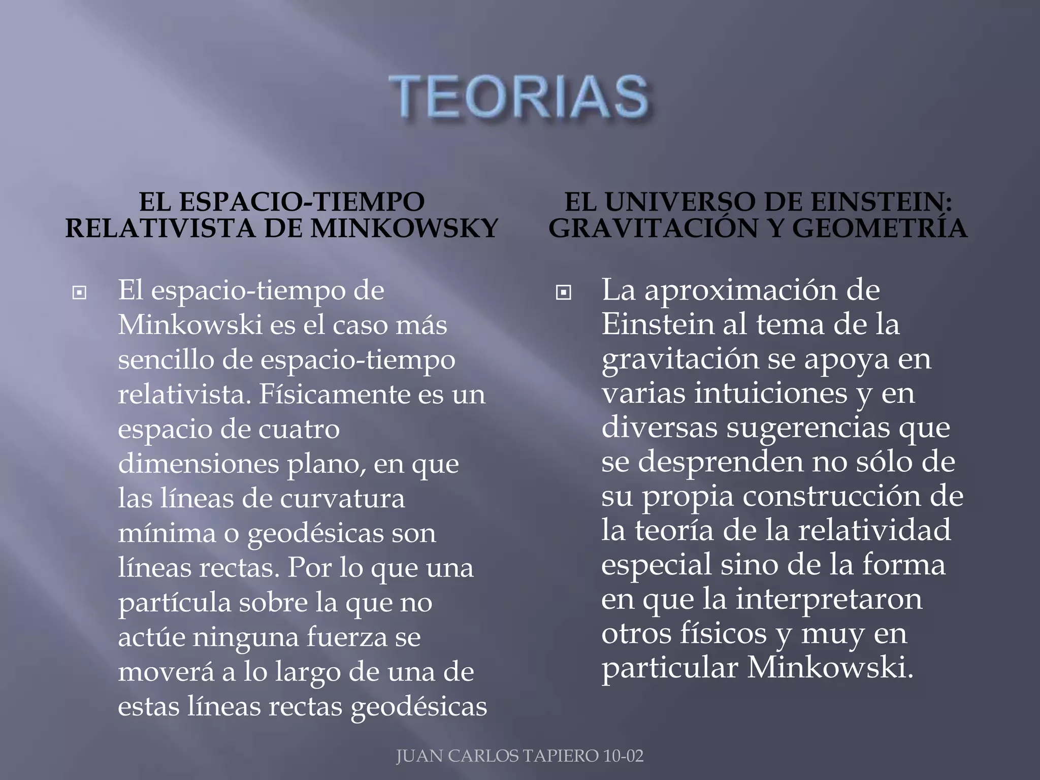 El espacio tiempo | PPT