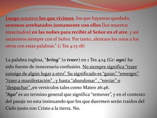 El Estado de los Muertos y el Infierno Eterno (2da Parte) | PPTX