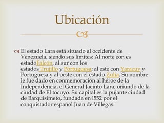 El estado lara y su turismo | PPTX