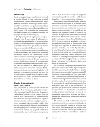 El estilo de comunicación y su presencia en el aula | PDF