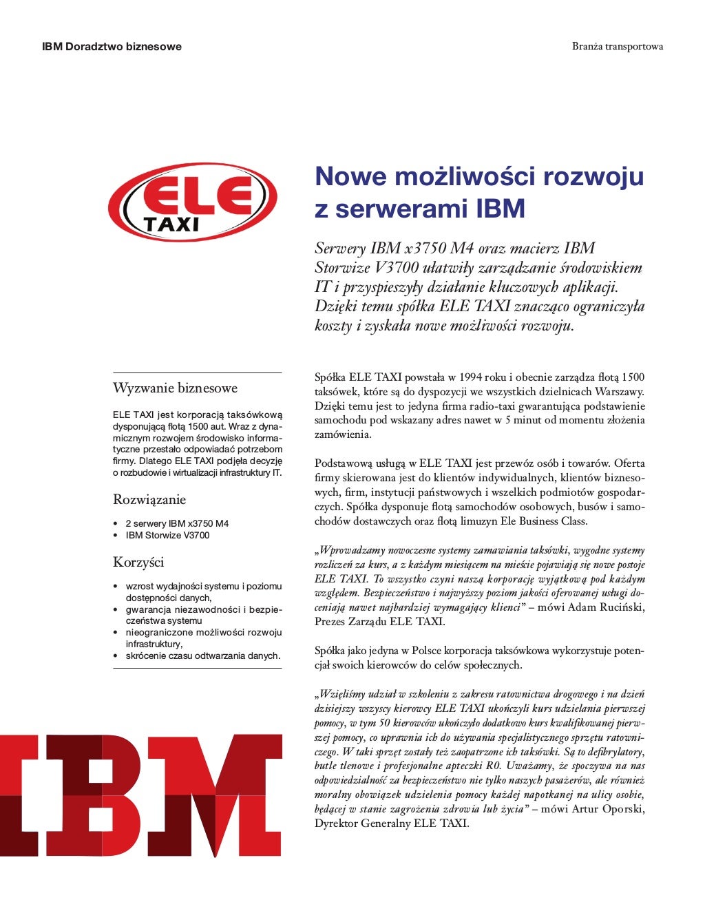 Case study ELE TAXI - K3 System