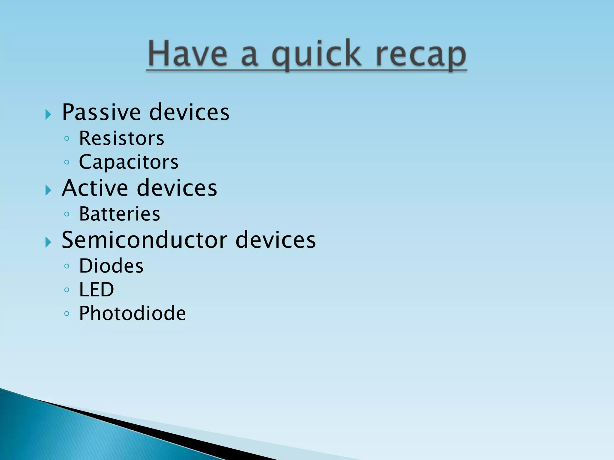 basic electronics components | PDF
