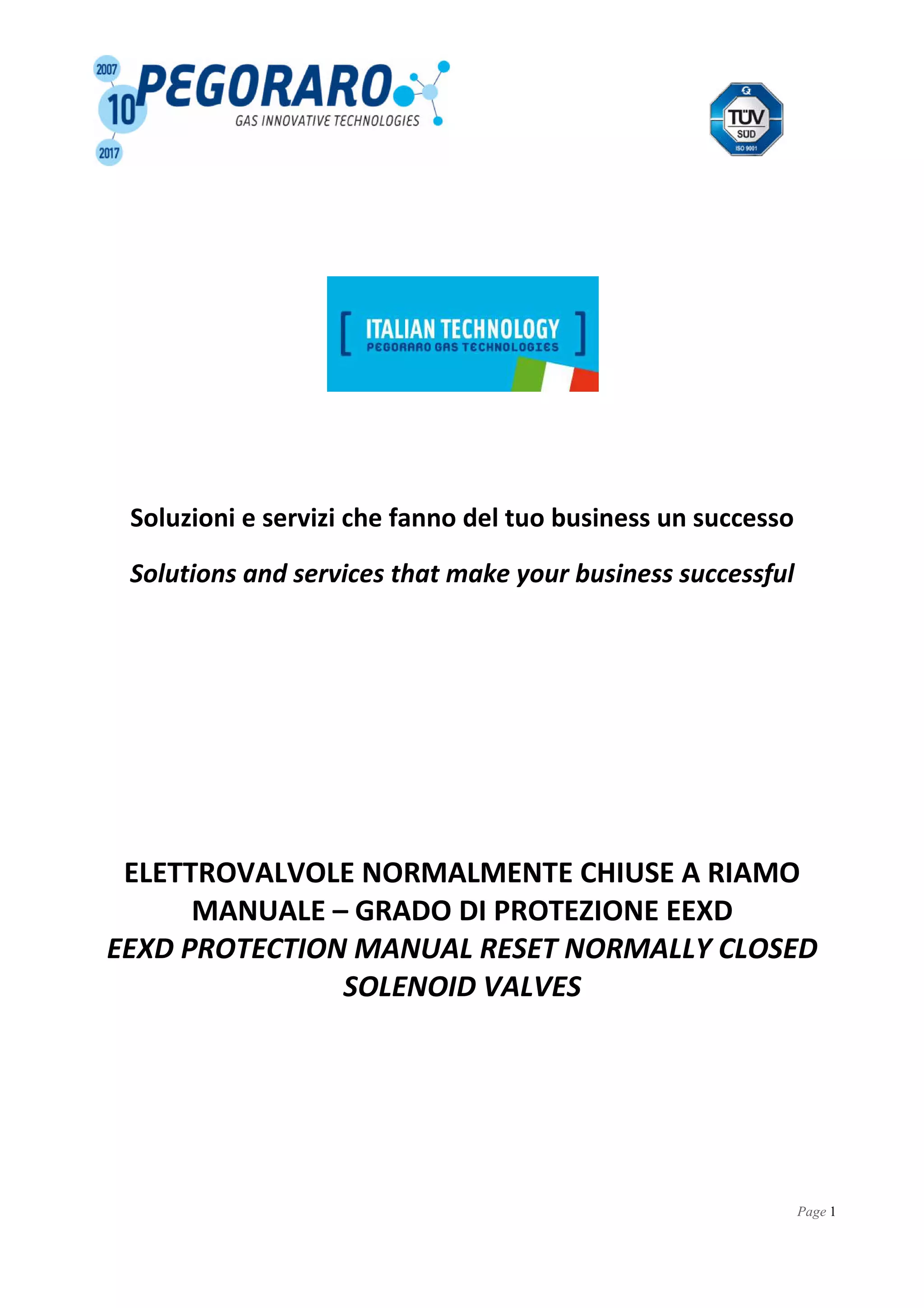 Elettrovalvole Eexd - Eexd Solenoid valve RM | PDF