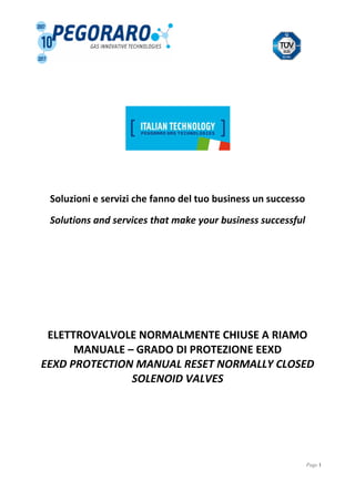 Elettrovalvole Eexd - Eexd Solenoid valve RM | PDF