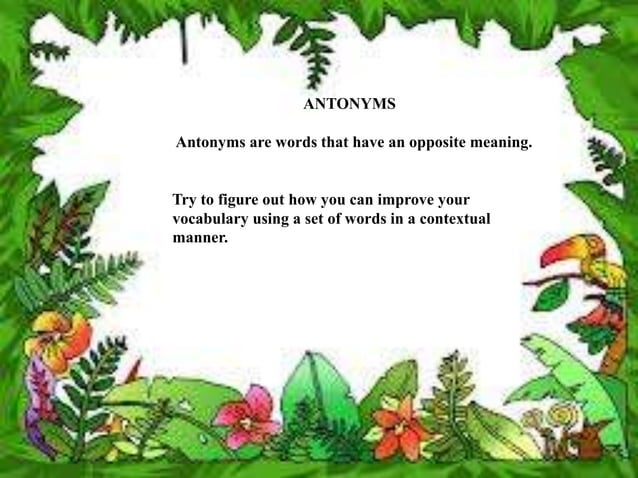 Elevate ANTONYMS | PPT