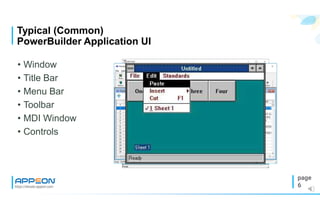 Creating Modern UI PowerBuilder Framework using native objects | PDF
