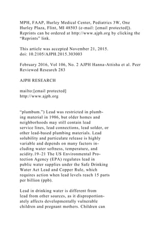 Elevated Blood Lead Levels in Children AssociatedWith the Fl.docx