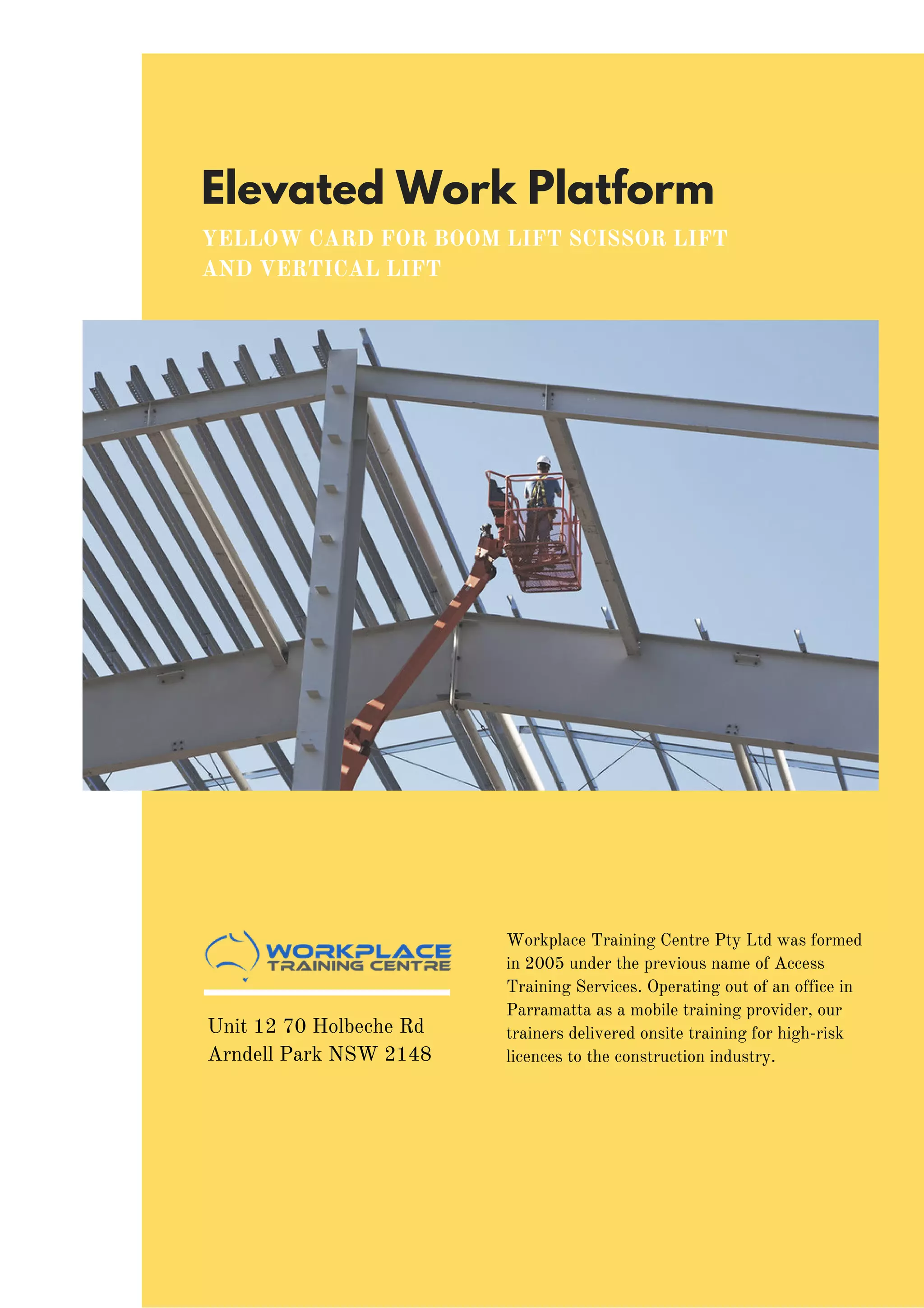 Elevated work platform | PDF | Vocational Training | Careers