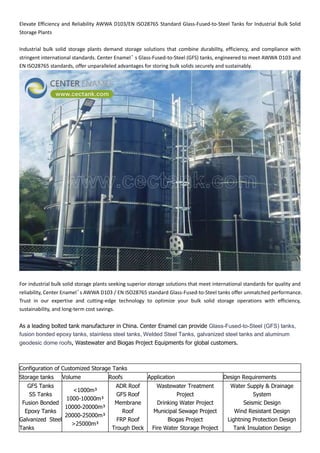 Elevate Efficiency and Reliability AWWA D103 EN ISO28765 Standard Glass ...