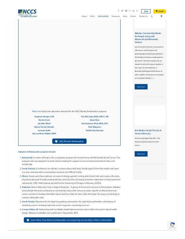 Elevate Leads the Way for a Better Cancer Survivorship Experience For Survivors, Led by ...