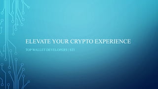 Elevate Your Crypto Experience: Top Wallet Developers | STI | PPT