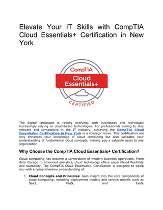 Elevate Your IT Skills with CompTIA Cloud Essentials+ Certification in ...