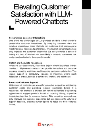 Elevating Customer Satisfaction with LLM-Powered Chatbots.pdf