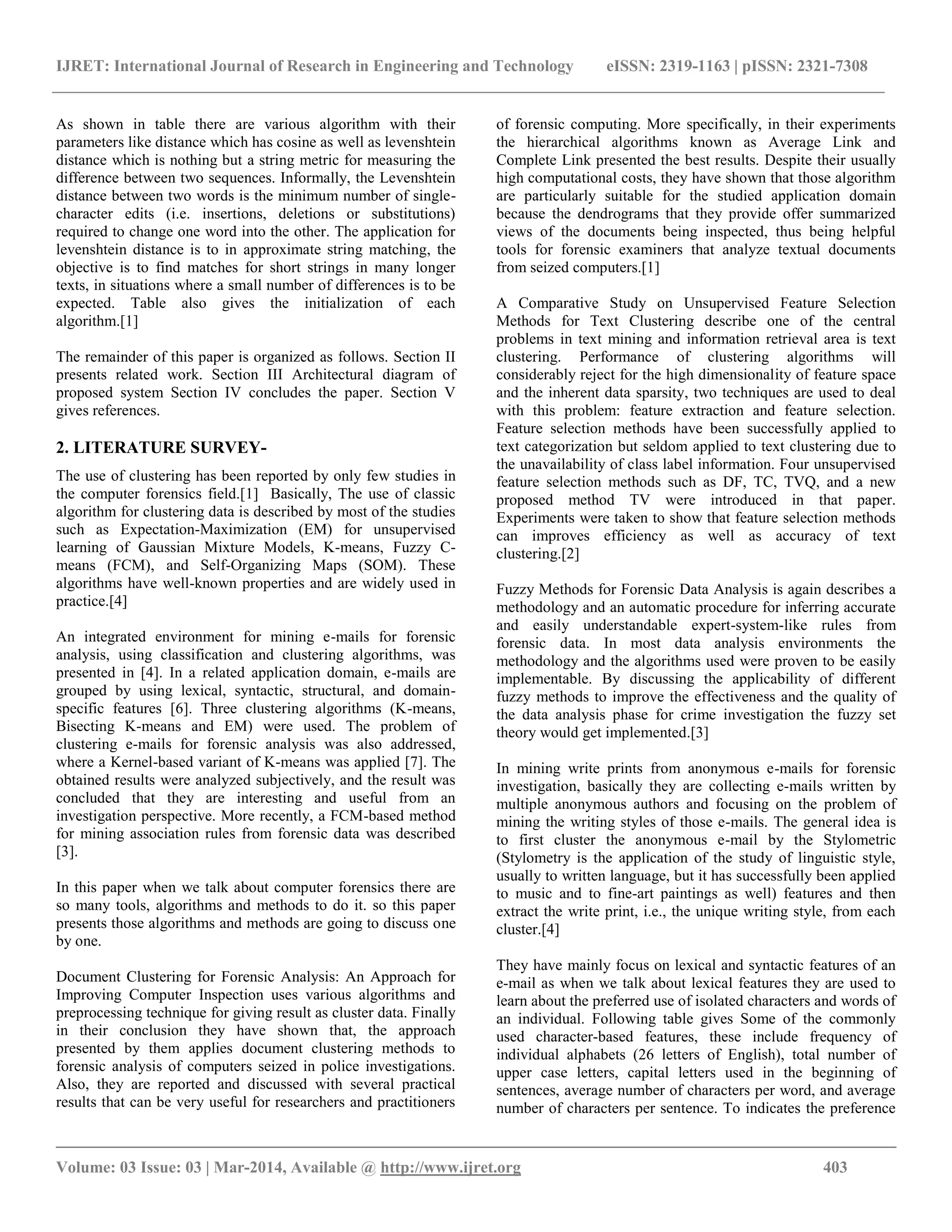 Elevating Forensic Investigation System For File Clustering Pdf
