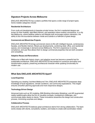 Elevating Urban Design: How ENCLAVE ARCHITECTS Shapes the Future of ...