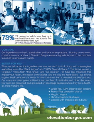 Elevation Burger Franchise Brochure | PDF