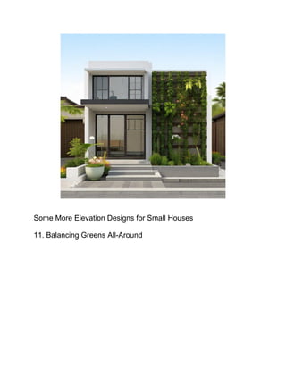 20 Amiazing Front Elevation Designs For Small House | DOCX