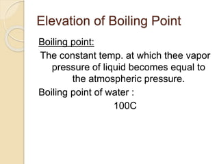 Boiling Point Elevation Examples