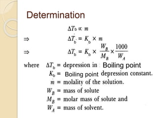 Elevation of boiling point | PPTX