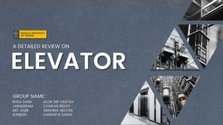 Elevator - History, Type, Classification & Case Study | PDF