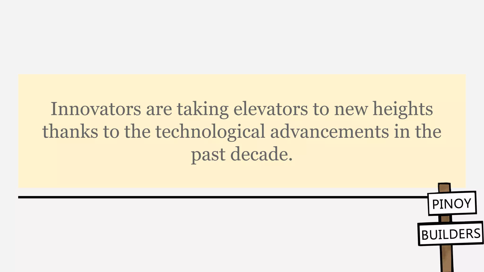 Elevator Innovations | PDF