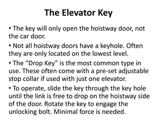 Elevator key use | PPTX