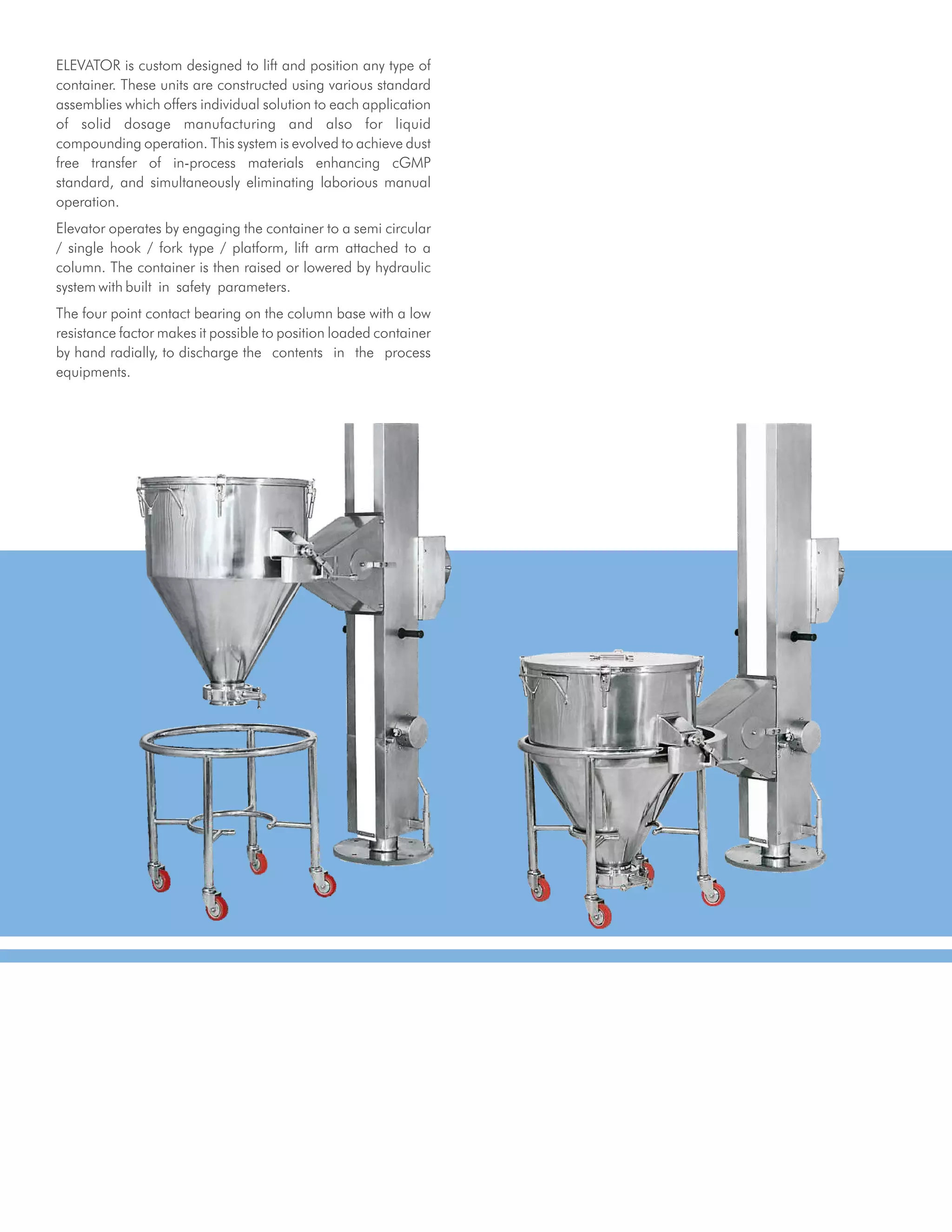 Elevator ( lifting & positioning device ) | PDF