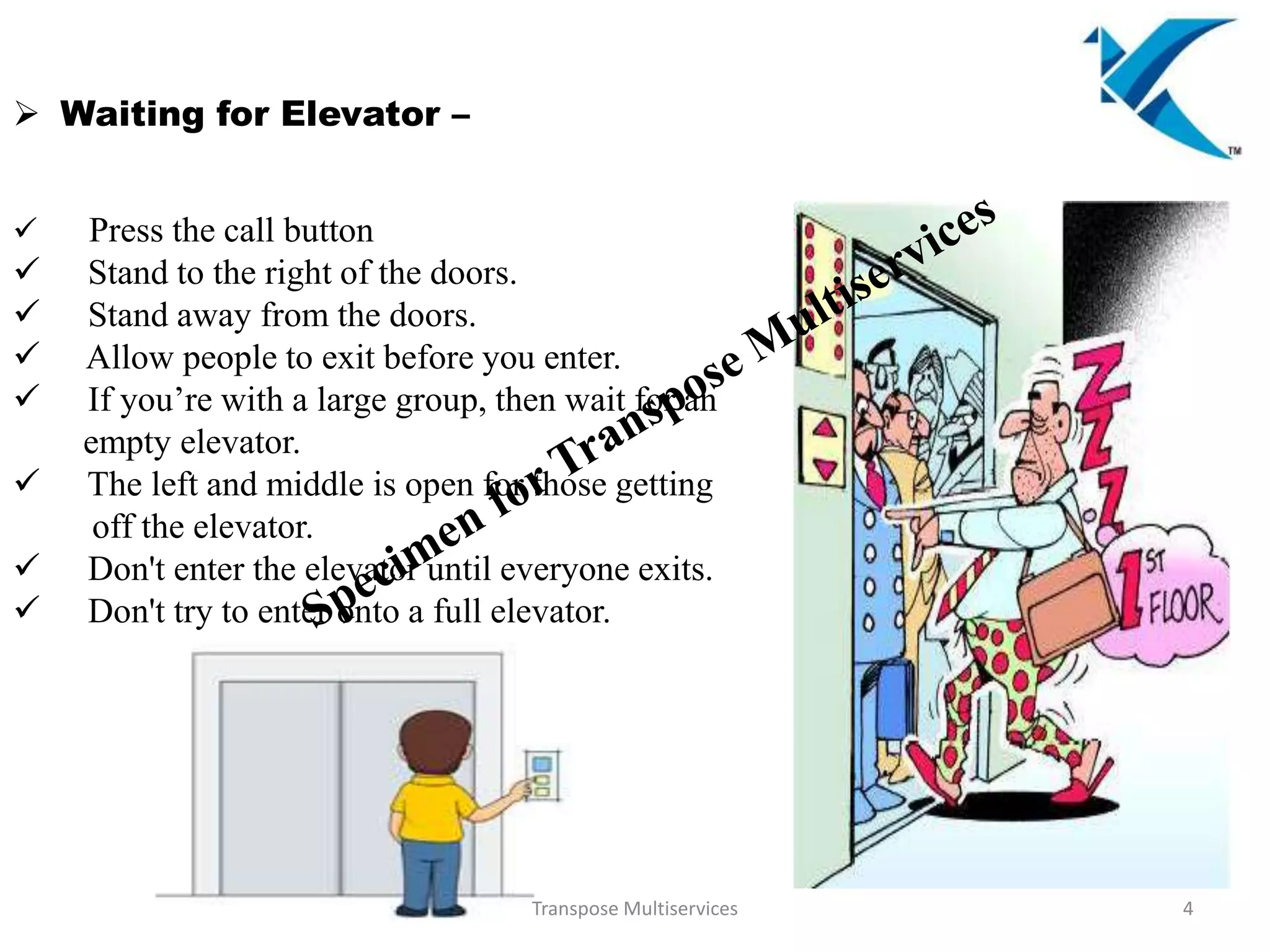 Elevator Manners | PPTX