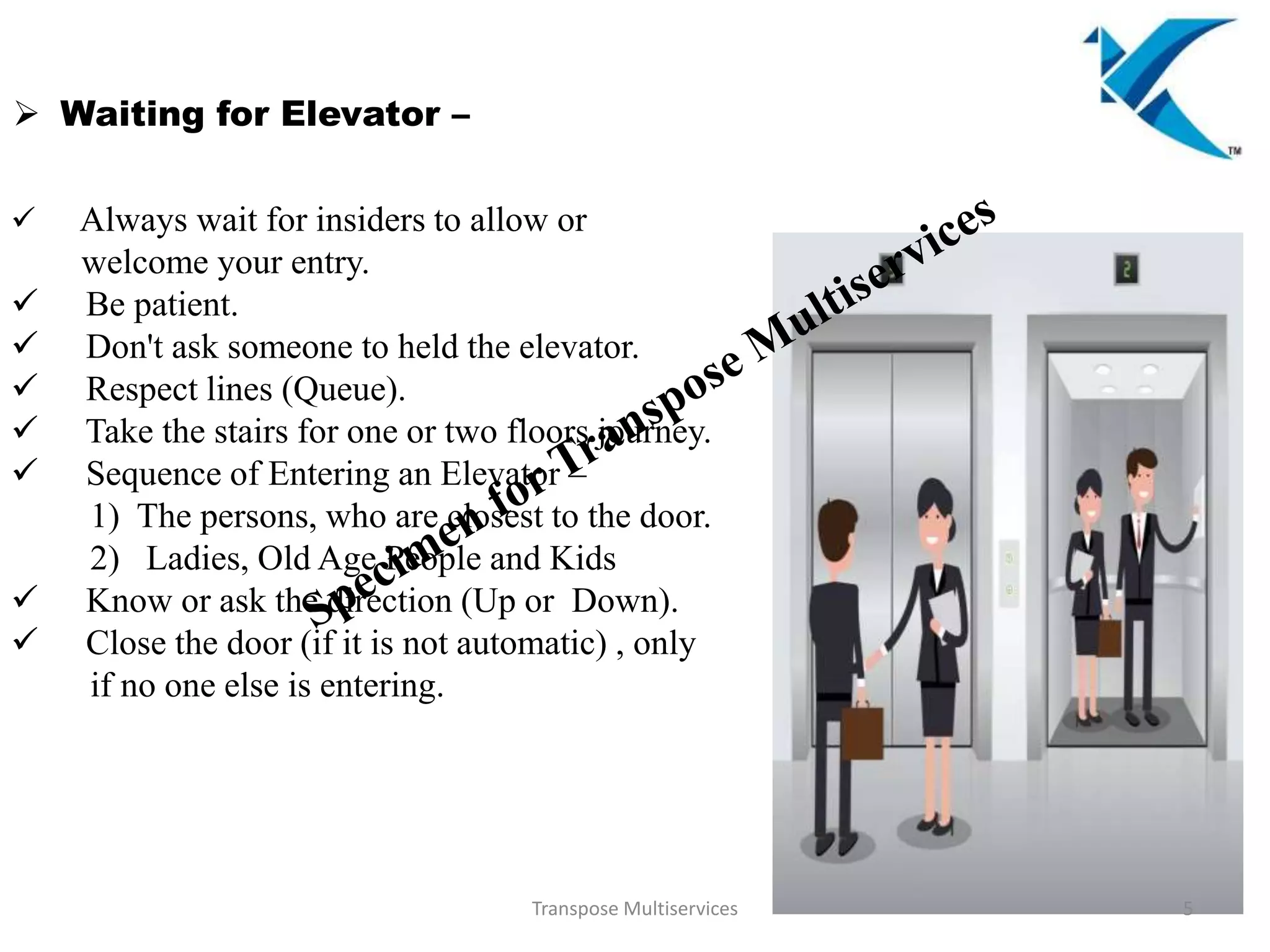 Elevator Manners | PPTX | Automotive