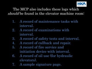 ELEVATOR MAINTENANCE CONTROL PROGRAM IN WASHINGTON STATE | PPTX