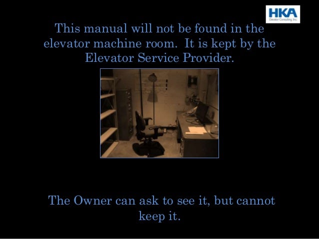 ELEVATOR MAINTENANCE CONTROL PROGRAM IN WASHINGTON STATE