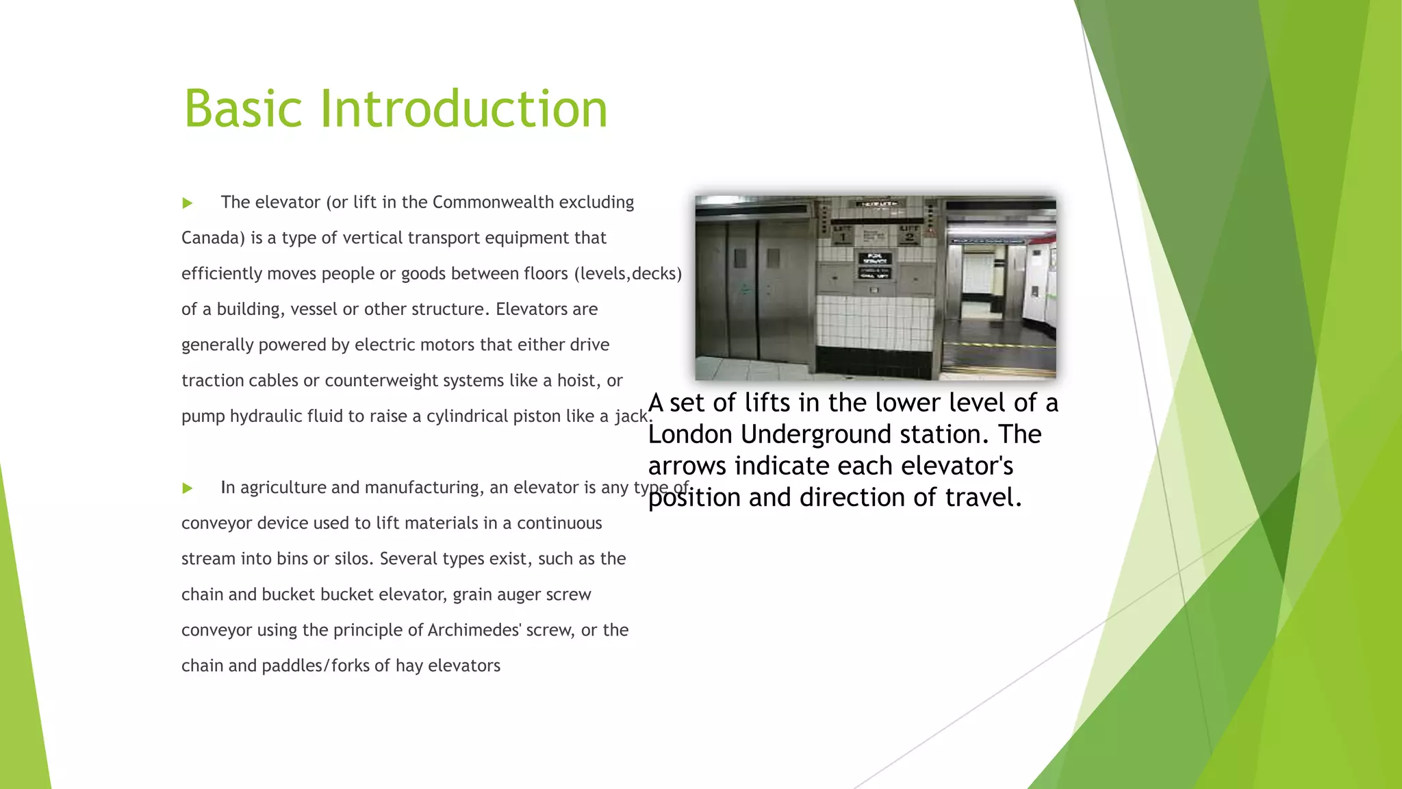 Elevators and escalators | PPTX