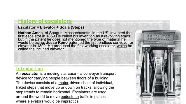 Elevators and excelarators | PPTX | Civil Engineering Industry | Industries