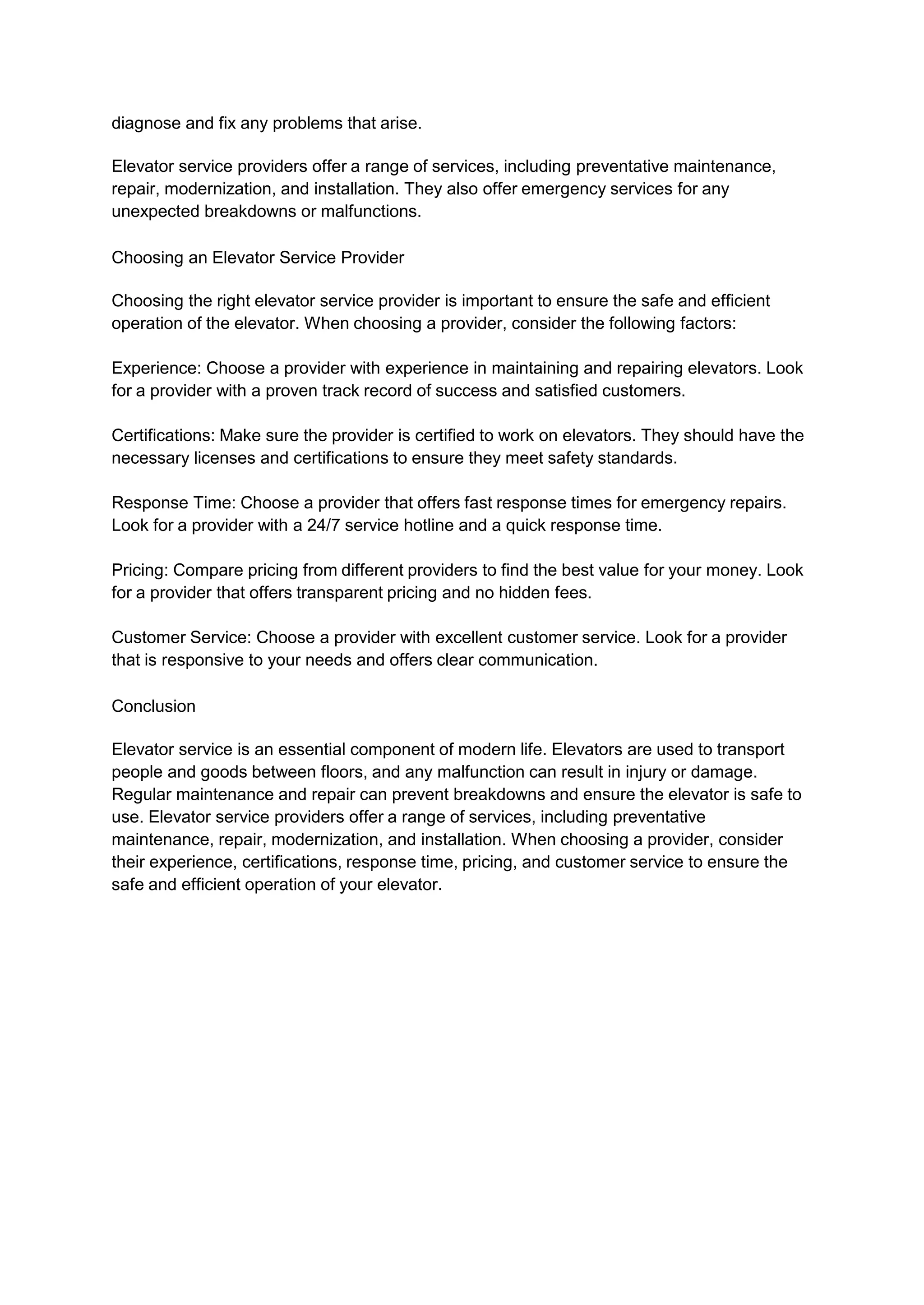 Elevator Service.ppt