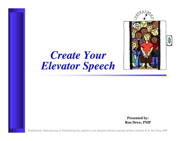 RDrew Elevator Speech | PDF