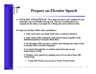 RDrew Elevator Speech | PDF
