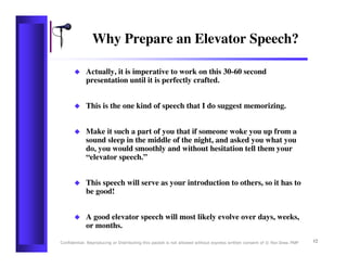 RDrew Elevator Speech | PPT