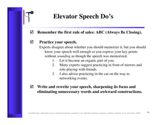 RDrew Elevator Speech | PDF