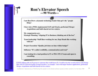 RDrew Elevator Speech | PDF