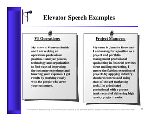 RDrew Elevator Speech | PDF
